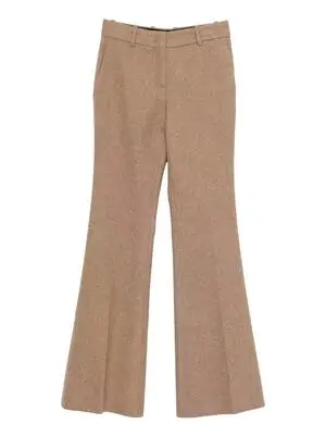Ermanno Scervino Wool Blend Flared Trousers - Neutrals