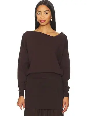 Line & Dot Favorite Off Shoulder Sweater - Brown