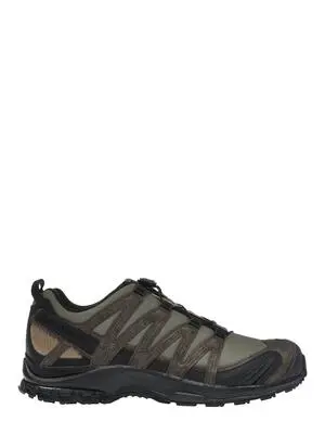 SALOMON XA Pro 3D Distressed Leather Sneakers Dark Earth/black/deep Lichen Green