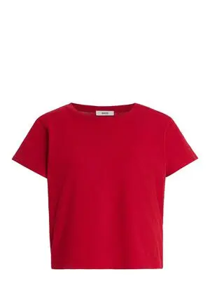 AGOLDE Adine Cotton-Jersey T-Shirt Red