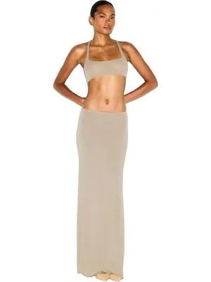 SKIMS Sheer Modal Long Skirt - Dune
