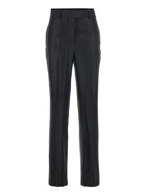 SEMICOUTURE Wool Blend Pants With Belt Loops - Black