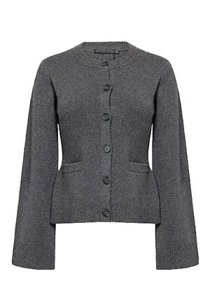 Jenni Kayne Wool And Cashmere Round-neck Cardigan - Grey