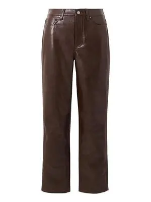 ANINE BING Bruno Cropped Pants - Brown