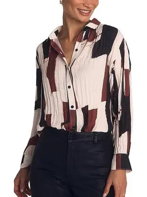 Bella Dahl Pleated Button-down Shirt - Modern Art