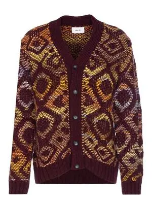 NN.07 Viggo Multicolor Cardigan - Red