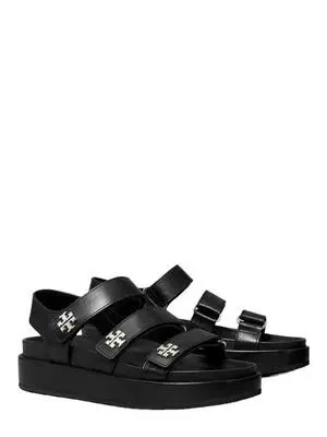 Tory Burch Kira Slingback Platform Sandal - Perfect Black/silver