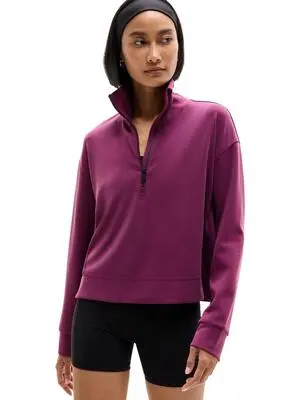 Athleta Seasoft Quarter-Zip Top Plum