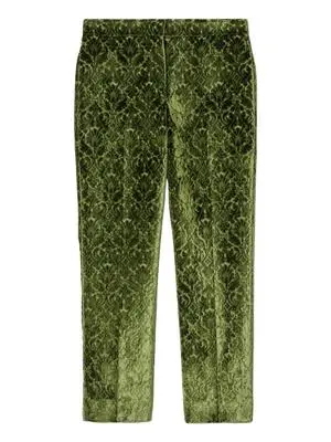 Burberry Baroque Velvet Tailored Trousers - Green