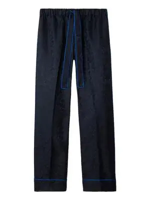 Burberry Sunflower Silk Pyjama Trousers - Silhouette Black