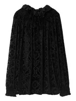 BURBERRY Baroque Silk Blend Velvet Blouse