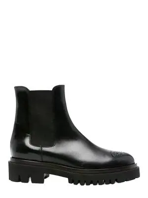 TRUMAN´S Perforated Leather Chelsea Boots - Black