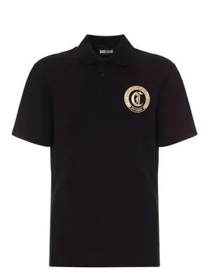 Just Cavalli Jc Monogram Polo Shirt - Black