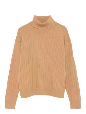 Eleventy Ribbed Turtleneck Sweater - Brown