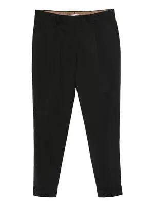 BRIGLIA 1949 Pleated-cuffed Trousers - Black