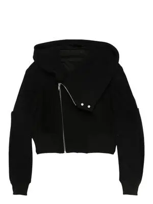 Rick Owens Hooded Zip-up Jacket - Black