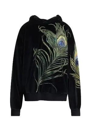 Dolce & Gabbana Cotton Velvet Embroidered Sweatshirt - Blue