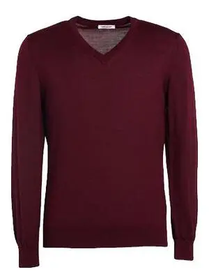GIOFERRARI Merino Wool V-neck Sweater - Red