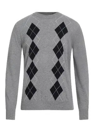 MASQ Light Wool Geometric-print Sweater - Grey