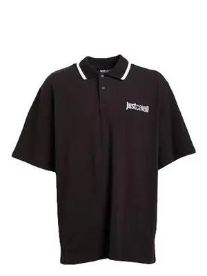 Just Cavalli Polo Shirt Size Cotton - Black
