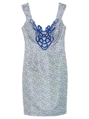 GEMY MAALOUF Lace-embellished Mini Dress - White