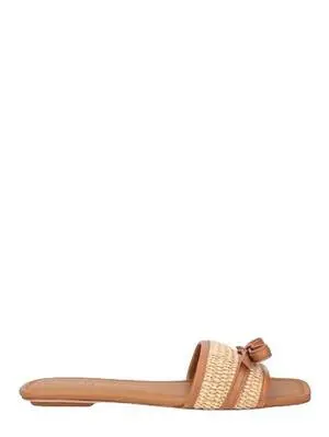 STUART WEITZMAN Sandals In Leather And Raffia - Beige