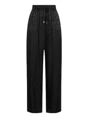 Just Cavalli Wide-leg Jacquard Pants - Black