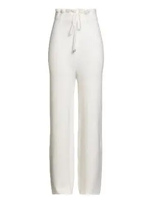 MOORER Wide-leg Knit Pants - White