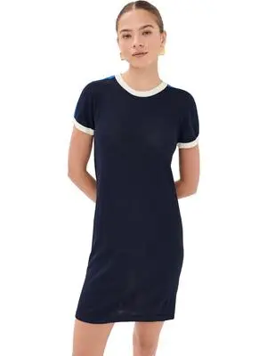 STATE & LAKE Ringer Track Dress - Navy/cobalt/white