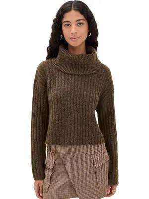 NIA Bruni Turtleneck Sweater - Brown