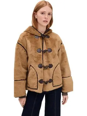 Ramy Brook Lucy Faux Fur Jacket - Camel