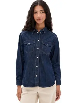 MADEWELL Denim Oversized Western Shirt