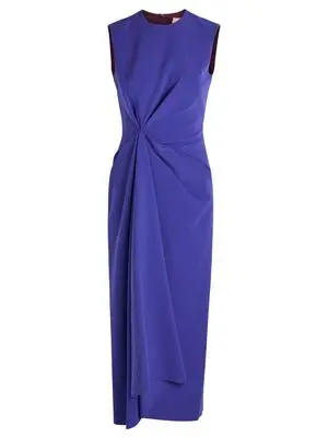 ROKSANDA Almas Gathered Crepe Midi Dress - Purple
