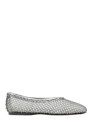 FORTE_FORTE Mesh-embellished Ballerina Flats - Black
