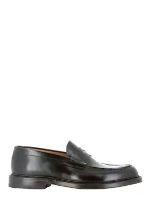 GREEN GEORGE Penny Leather Loafers - Brown
