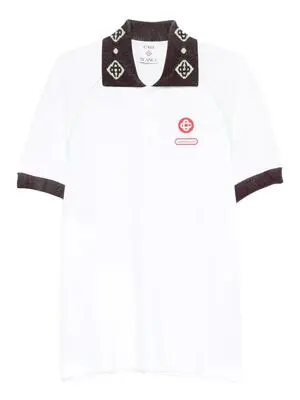 Casablanca Logo-patch Polo Shirt - White