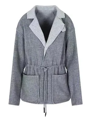 Giorgio Armani Drawstring Jacket - Grey