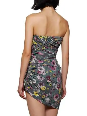 Attico Strapless Mini Dress - Grey