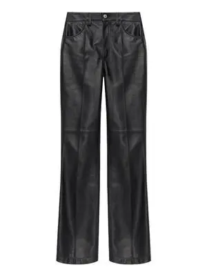 Attico Leather Trousers - Black