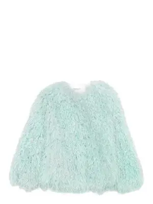 FORTE_FORTE Wave Faux-fur Jacket - Green