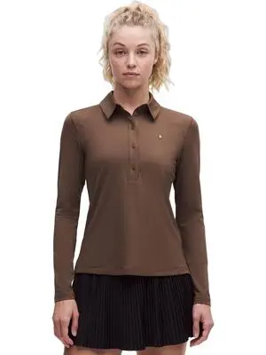 Lululemon Quick-dry Long-sleeve Polo - Pinecone