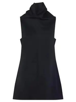Khaite High-neck A-line Dress - Black
