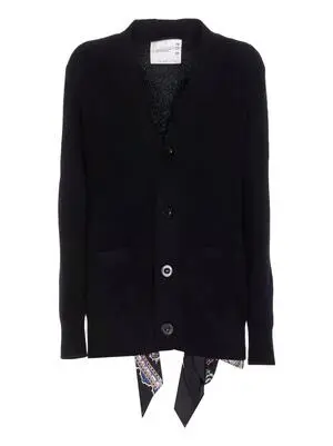 Sacai Button-down Cardigan - Black