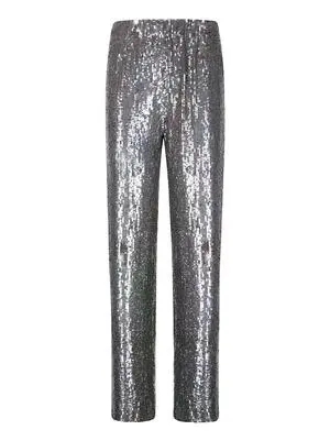 P.a.r.o.s.h Sequin-embellished Trousers - Silver
