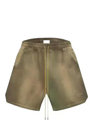 Rhude Faded-effect Track Shorts - Brown