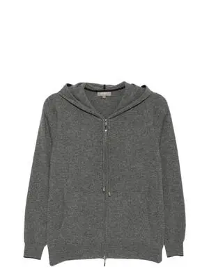 N.peal Hooded Zip-up Knit Jacket - Grey