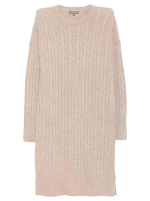 N.peal Bella Cable Knit Dress - Brown