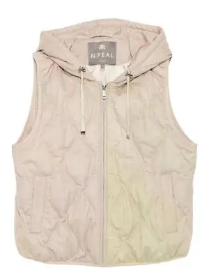 N.peal Padded Hooded Gilet - Neutrals