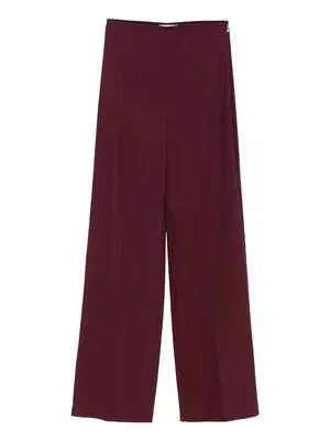 Patrizia Pepe High-waisted Wide-leg Trousers - Purple