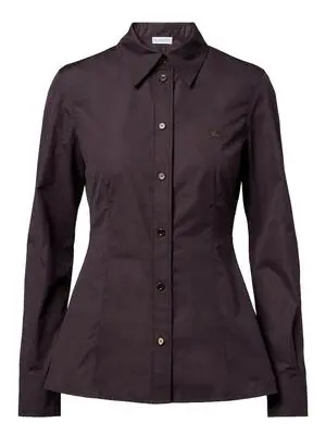 Burberry Eliza Cotton Poplin Shirt - Purple